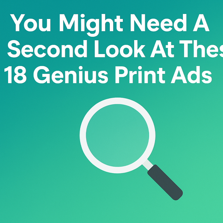 You Might Need A Second Look At These 18 Genius Print Ads - Growld